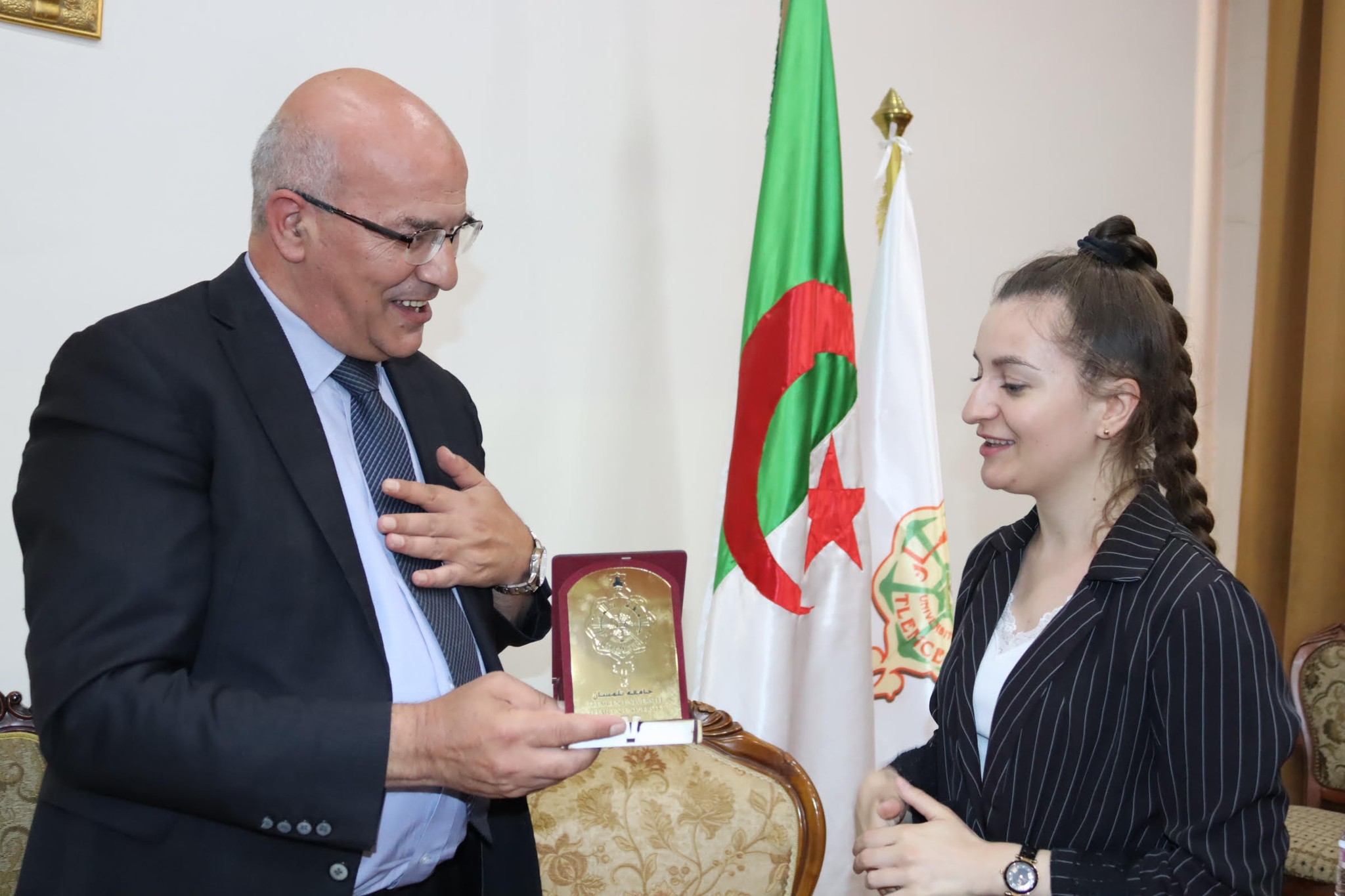 Rencontre de M. le Recteur de l'Université de Tlemcen et son équipe administrative avec M. JAN ...